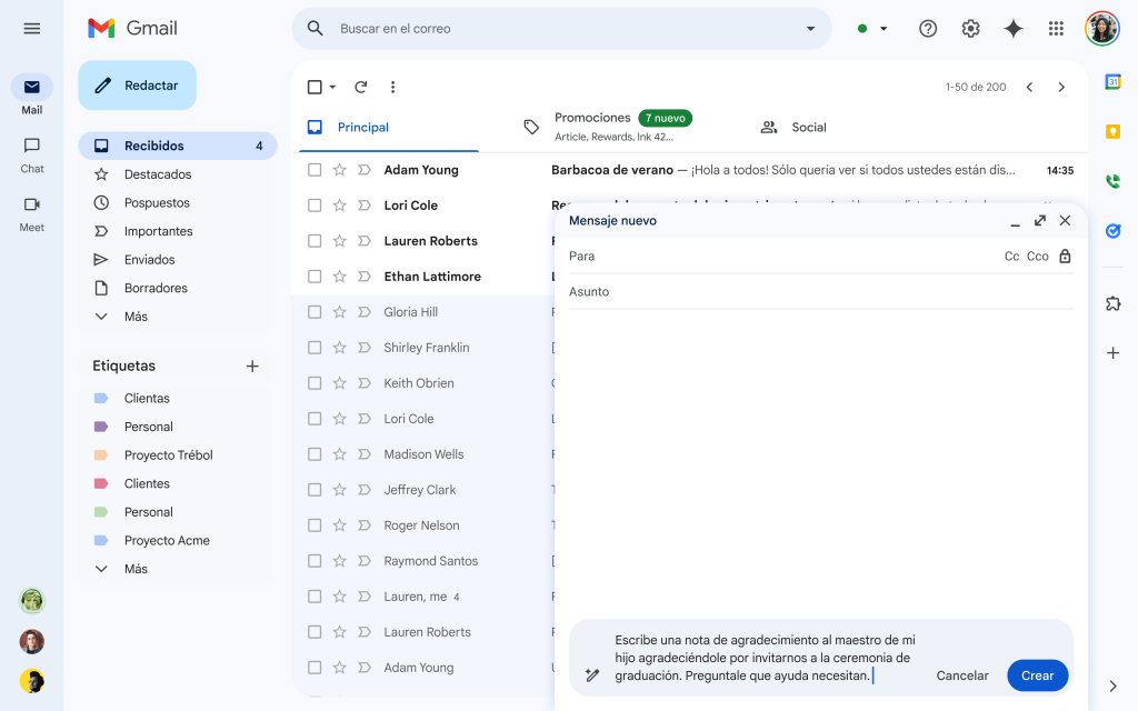 Gemini: “Ayúdame a escribir” ya está disponible en español para Gmail y Google Docs - Insider Latam